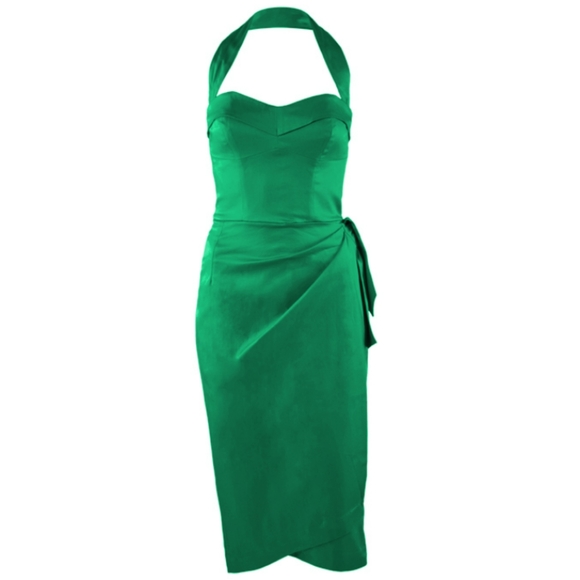 House Of Foxy | Dresses | 2th Century Foxy Tiki Sarong Pinup Green ...